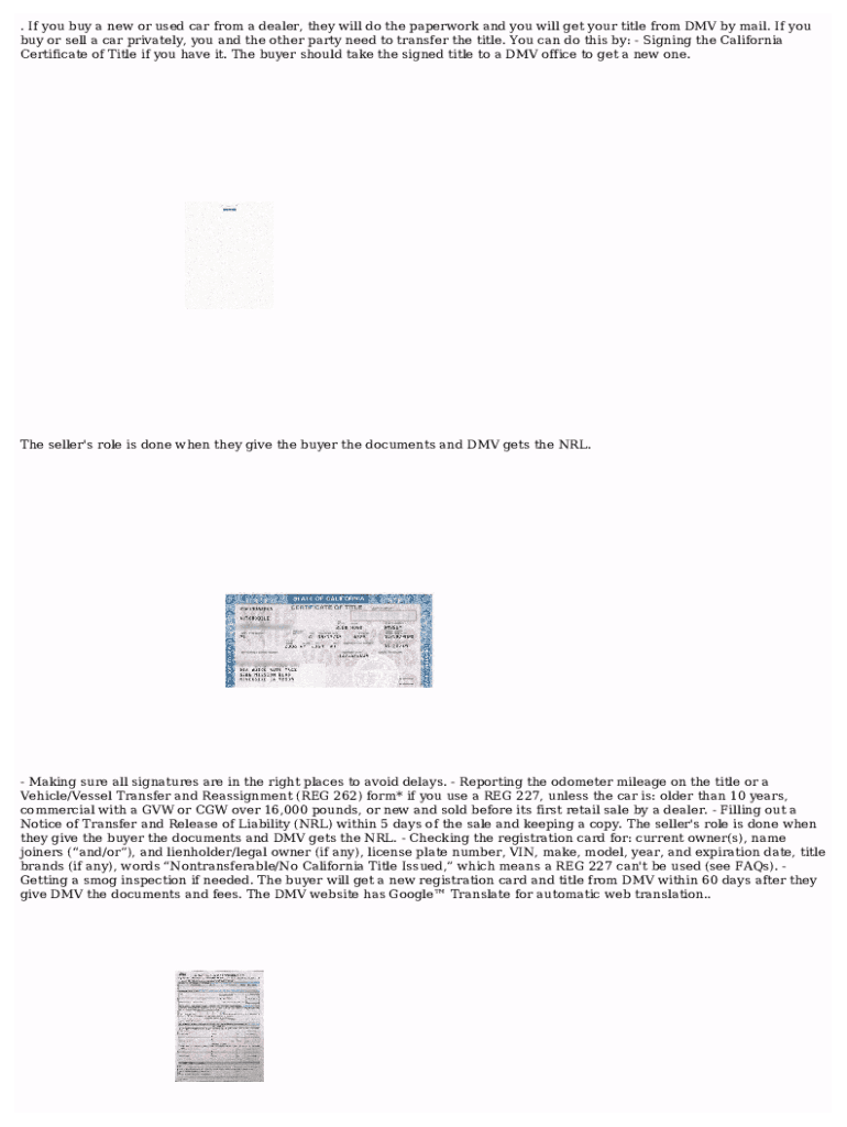 Fillable Online California dmv title transfer form pdf. . Fax Email ...