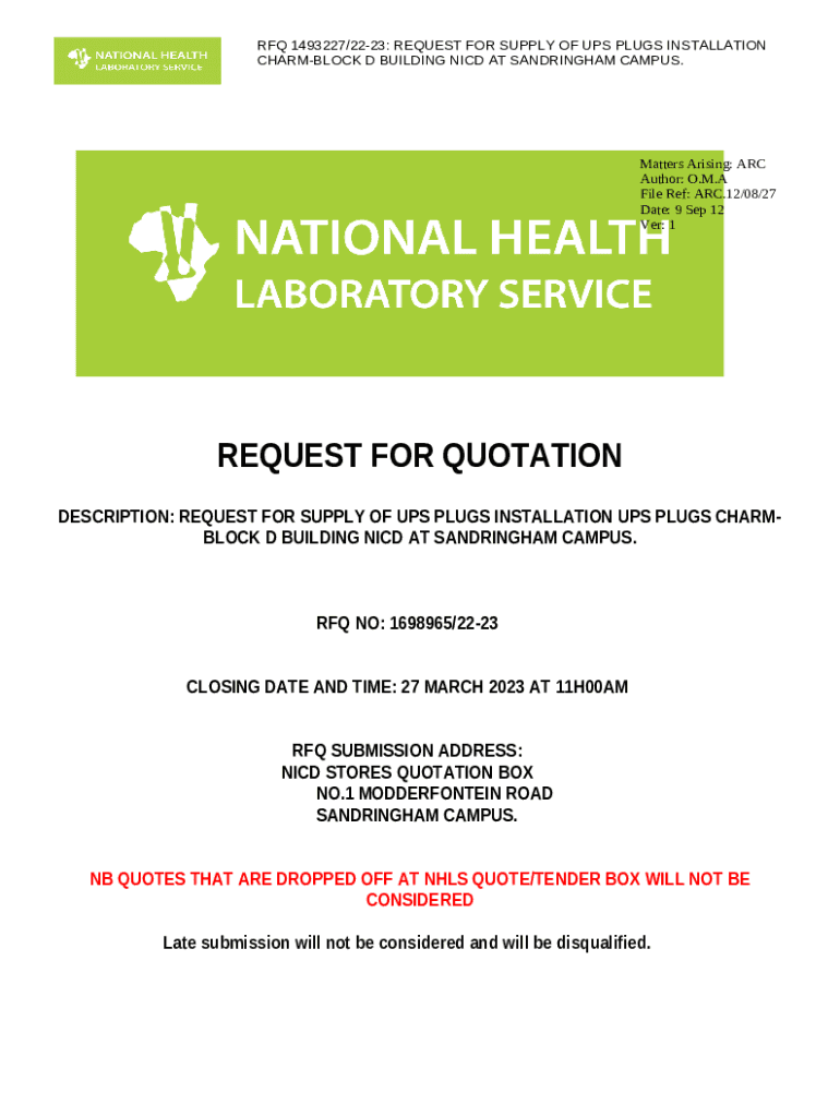 DESCRIPTION: REQUEST FOR SUPPLY OF UPS PLUGS INSTALLATION UPS PLUGS CHARM-BLOCK D BUILDING NICD ...