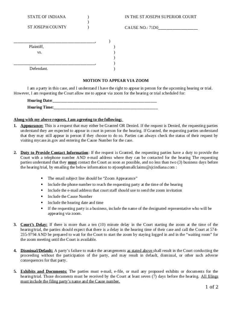 Report to Court on Telephonic Hearing on Notice of Claim Doc Template ...