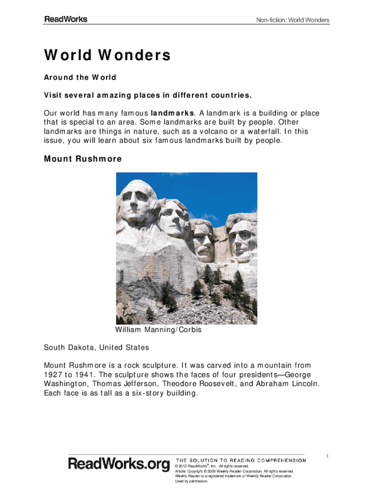 Fillable Online Free Famous Landmarks Worksheet Printables Instant ...