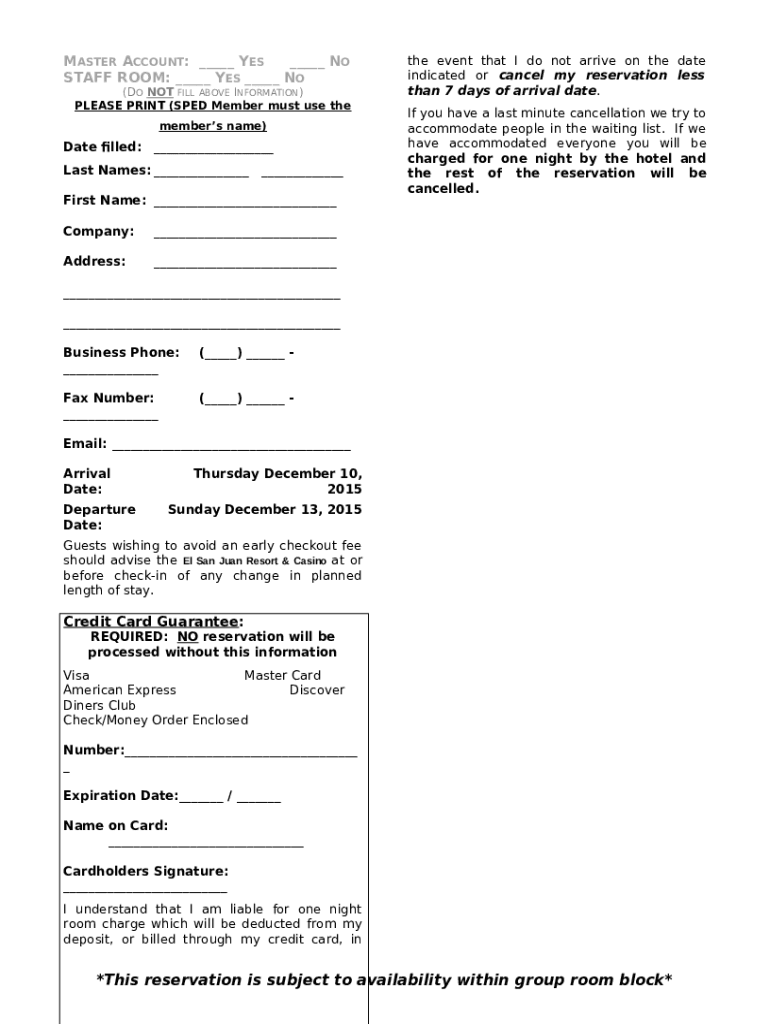 Master Account: Yes No Doc Template | pdfFiller