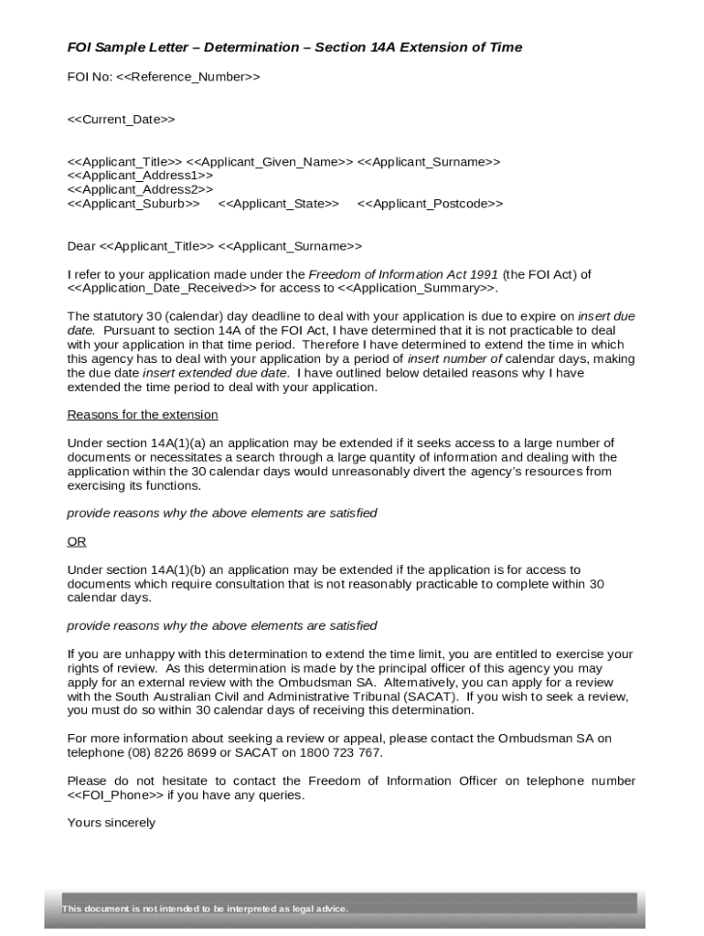 20170718 FOI SAMPLE LETTER - Amended Re Determination - S14A Extension ...