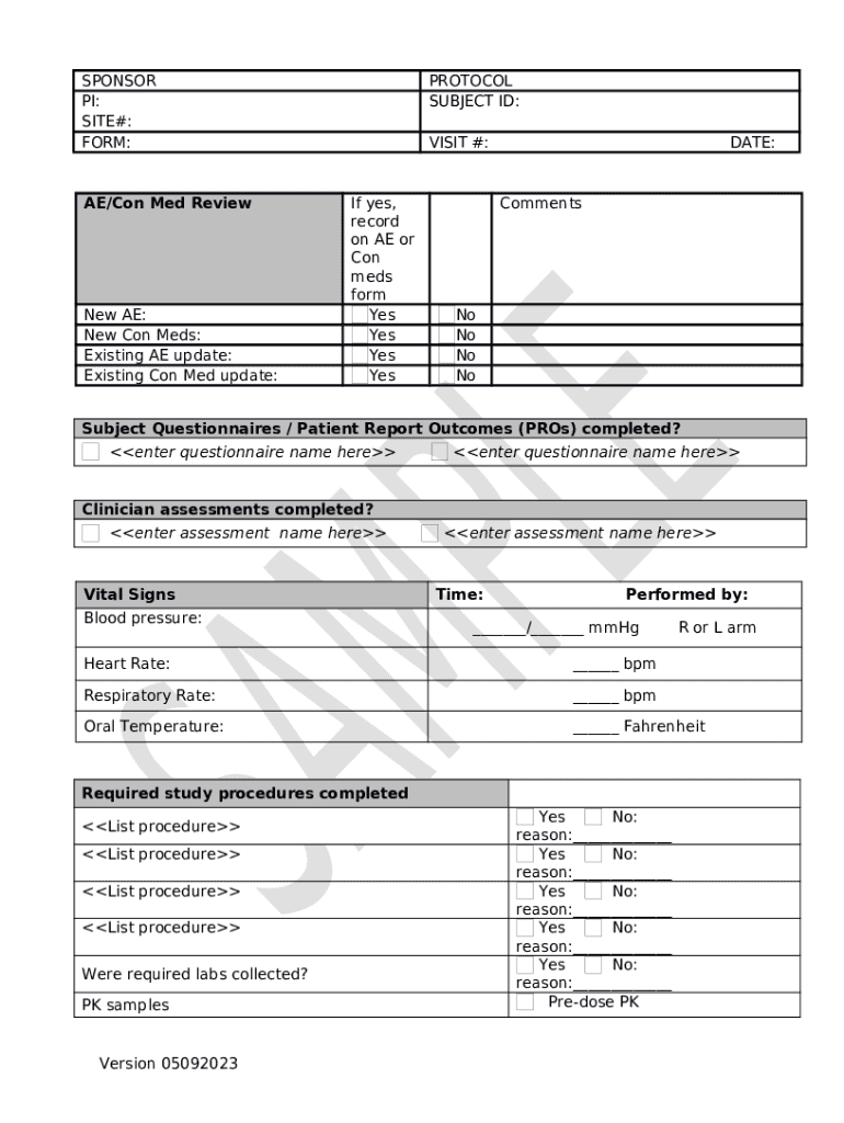 AE And Conmed Evaluation Data Dictionary Doc Template | pdfFiller