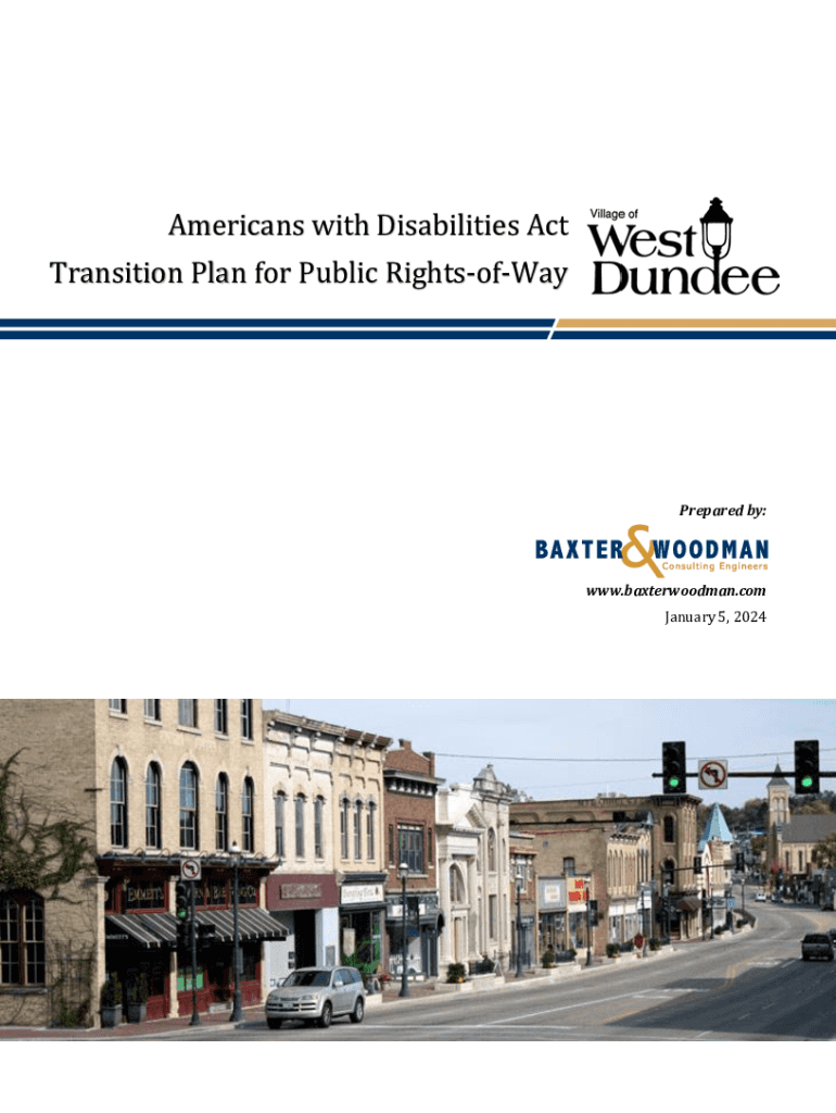 Fillable Online ADA Transition Plan City Right-of-Way Fax Email Print ...