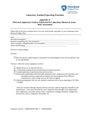Labs at Home Guide and Approval Request - ehs psu Doc Template | pdfFiller