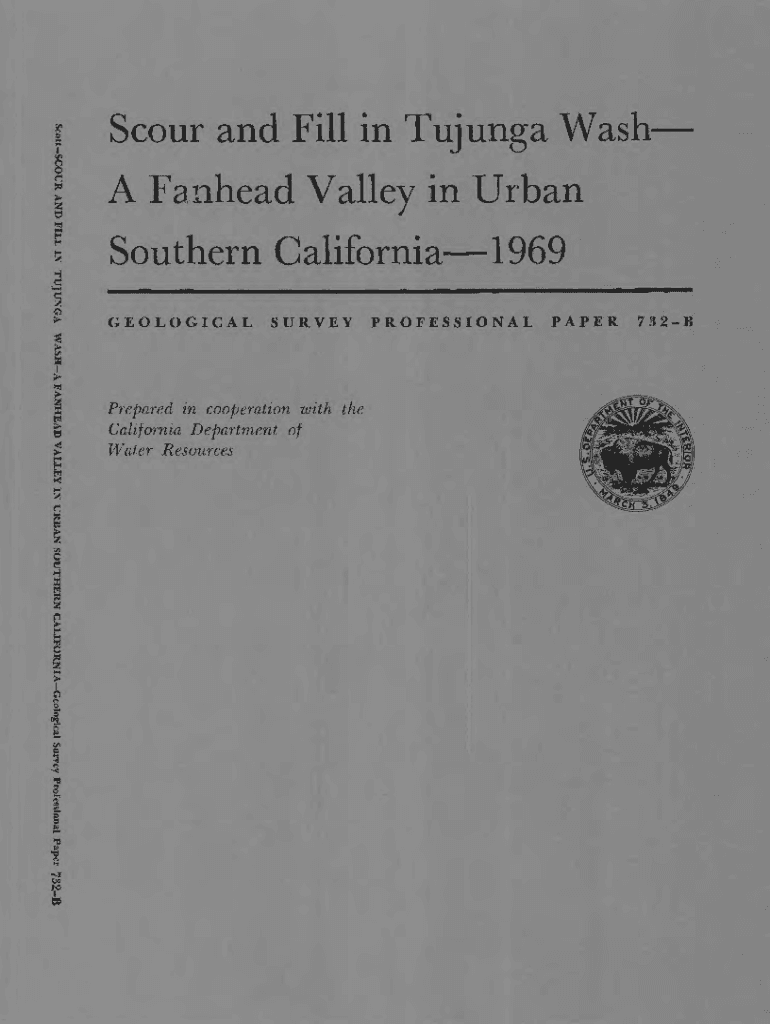 Fillable Online pubs usgs Scour and Fill in Tujunga Wash A Faiihead ...
