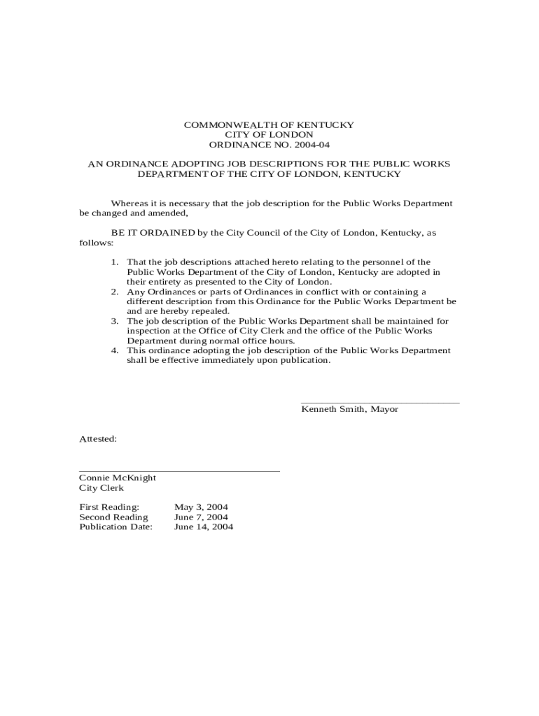 City-of-London-Ordinance-No.-04-04-Public-Works Job ... Doc Template ...