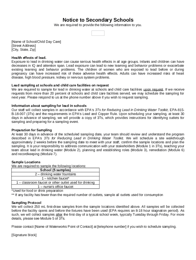 Lead Public Education Poster Template Doc Template | pdfFiller