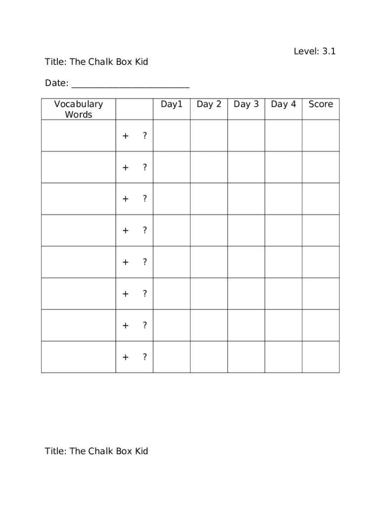 The Chalk Box Kid by Clyde Robert Bulla Doc Template | pdfFiller