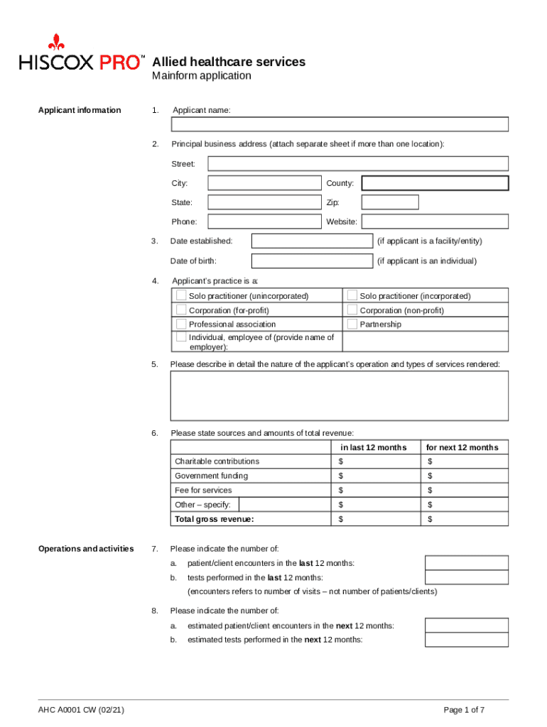 Hiscox USA Broker Application Doc Template | pdfFiller