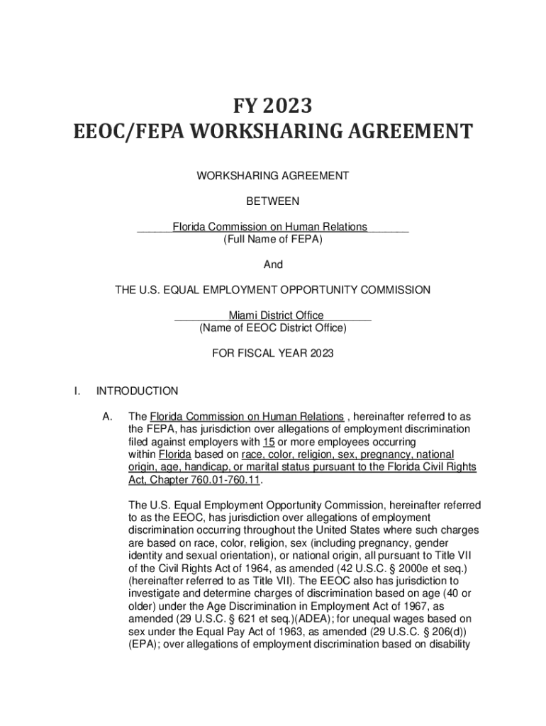 Fillable Online Fact Sheet: The EEOC and FEPA Data-Sharing Fax Email ...