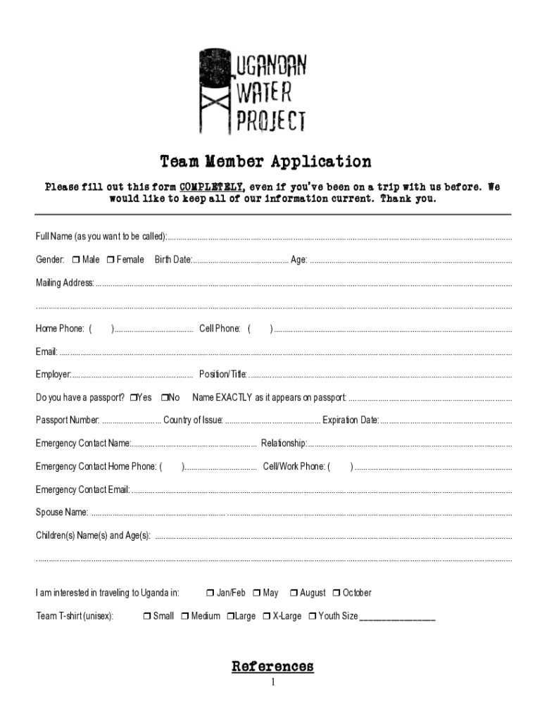 Fillable Online UWP Application Fax Email Print - pdfFiller