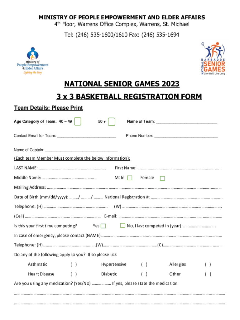 Fillable Online The Ministry of People Empowerment and Elder Affairs ...