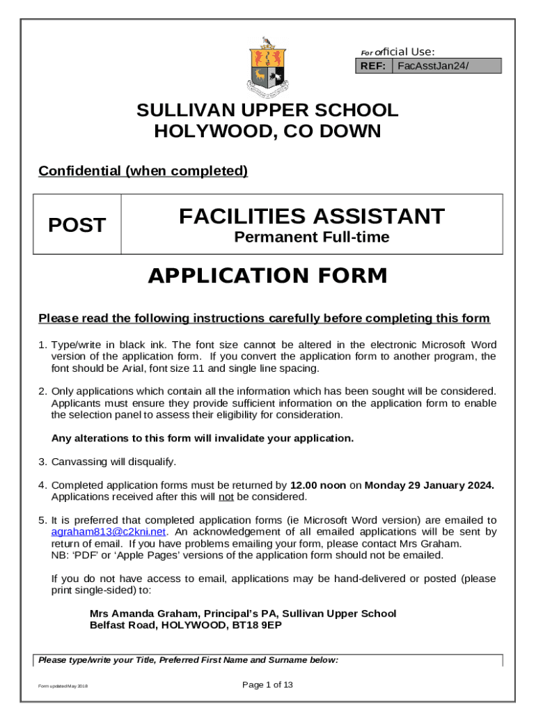 Sullivan Upper School Old Boys/Girls Doc Template | pdfFiller