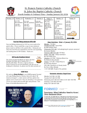 Fillable Online St. Francis Xavier Parish - A welcoming Chinese ...