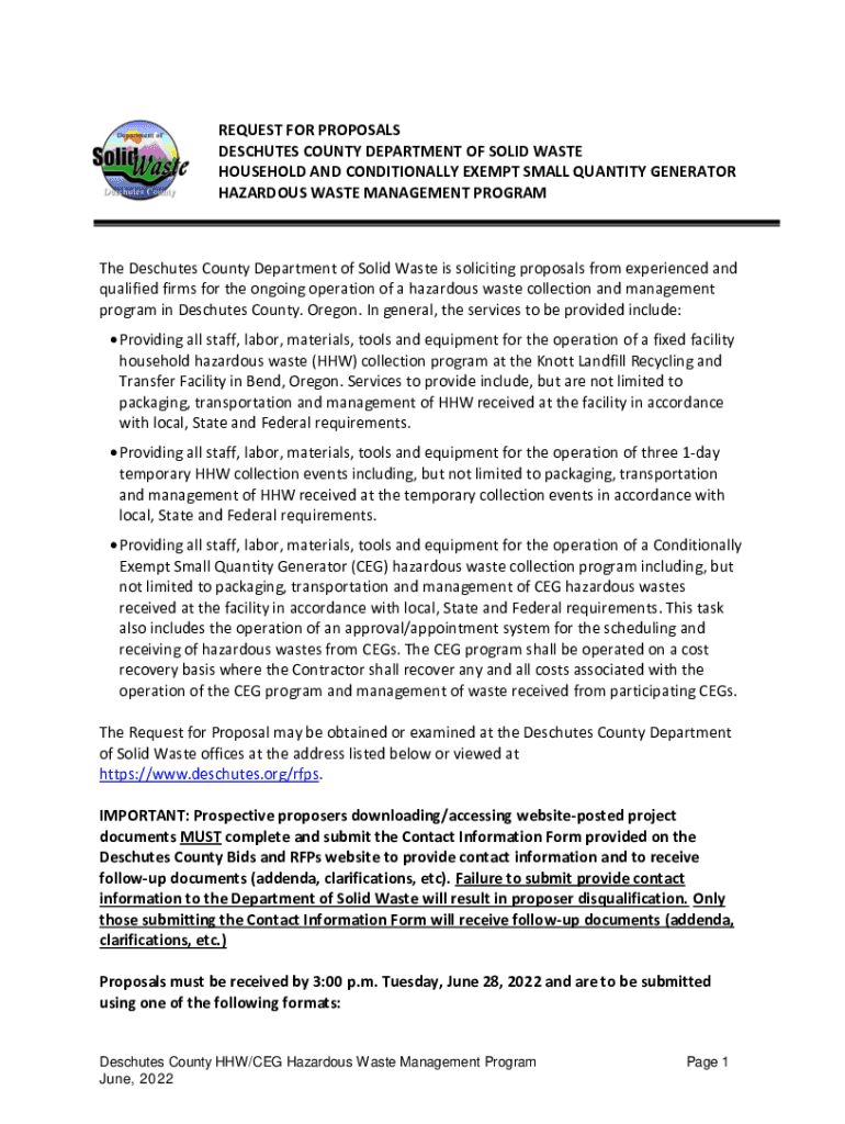 Fillable Online Clark County Comprehensive Solid Waste Management Plan ...