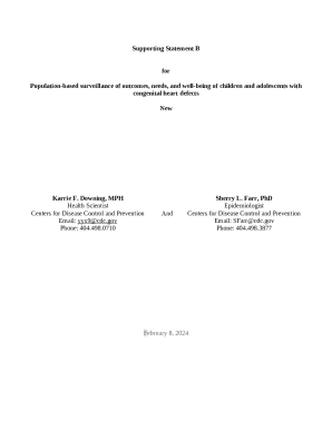 Supporting Statement Part A. Justification Doc Template | pdfFiller