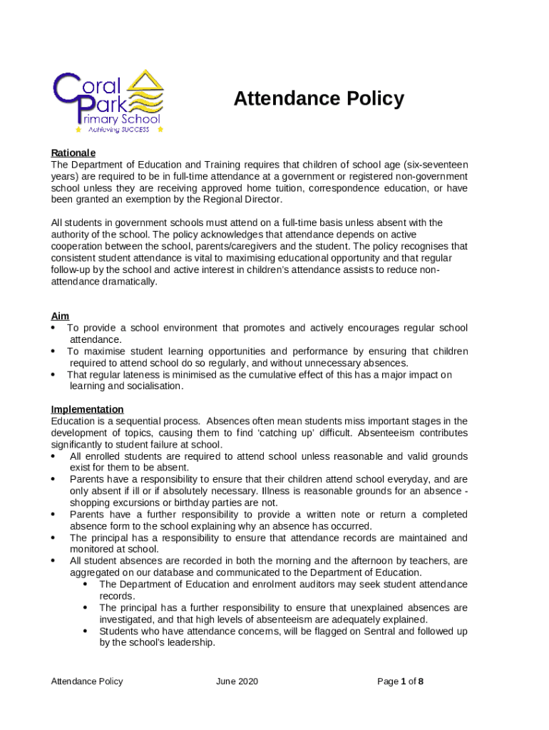 Age range for compulsory school attendance and special ... Doc Template ...