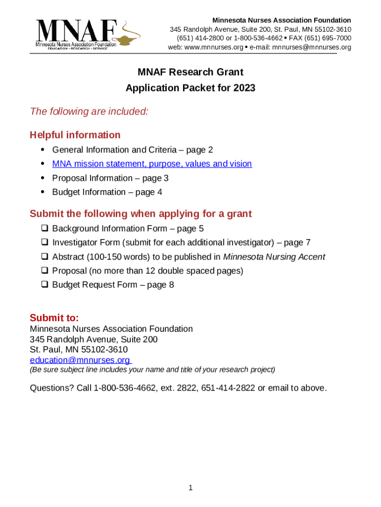 MNAF Clinical Practice Project Investigator Doc Template | pdfFiller