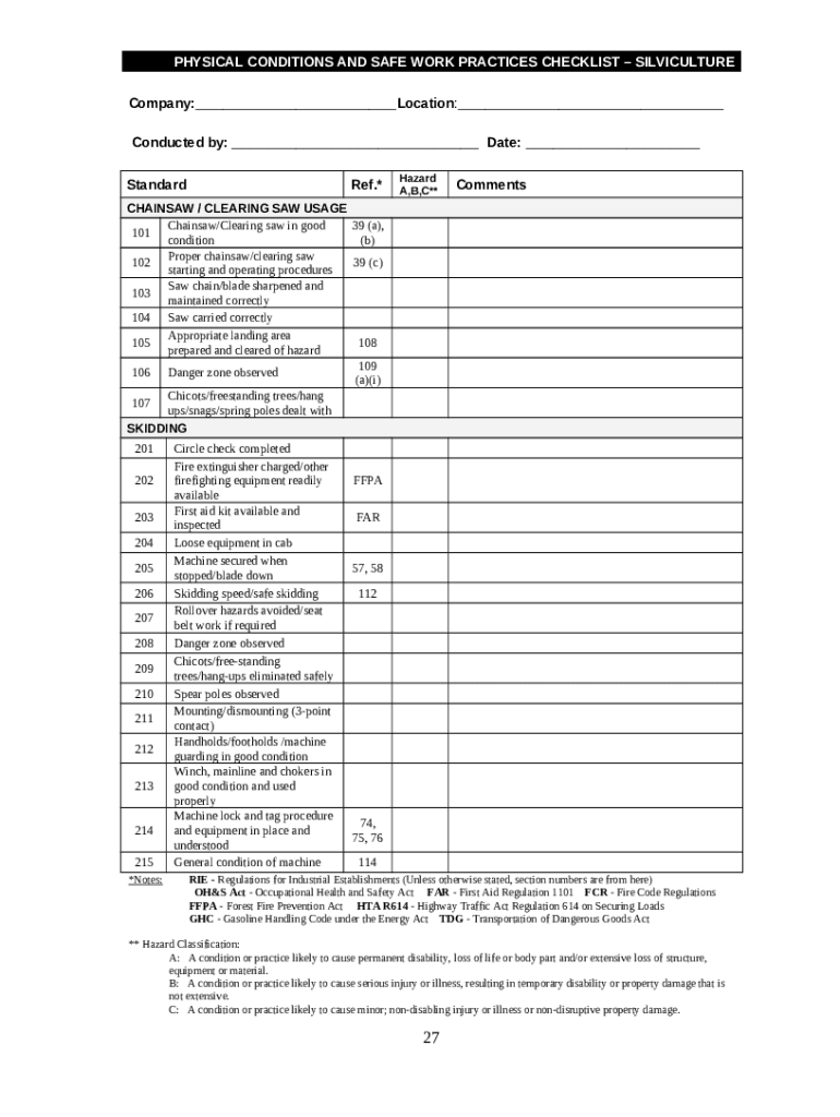 Job Hazard Analysis - Chainsaw Use and Maintenance Doc Template | pdfFiller