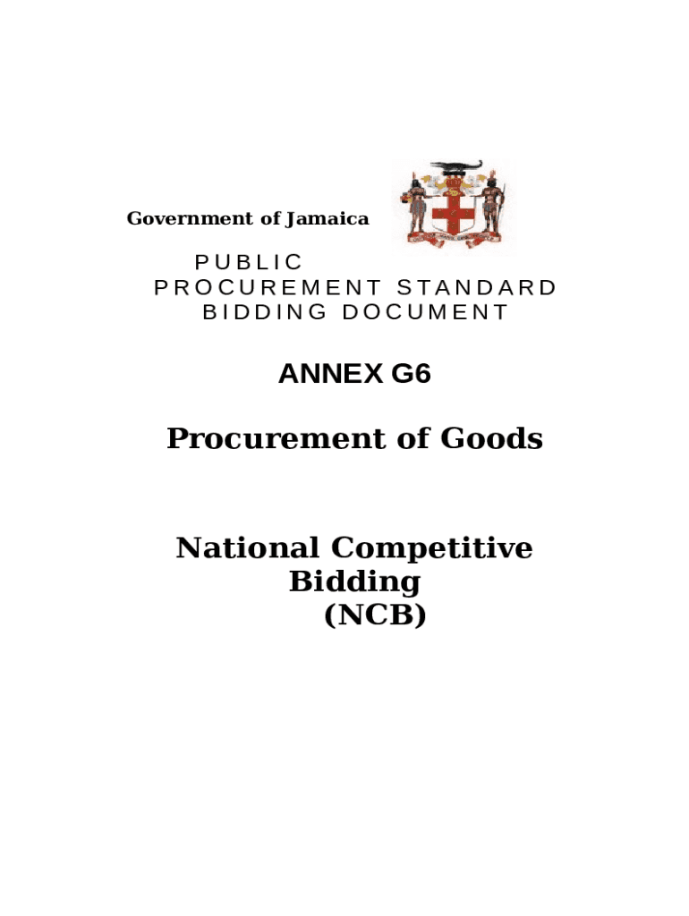This standard bidding document (SBD) for the Procurement of Goods has ...
