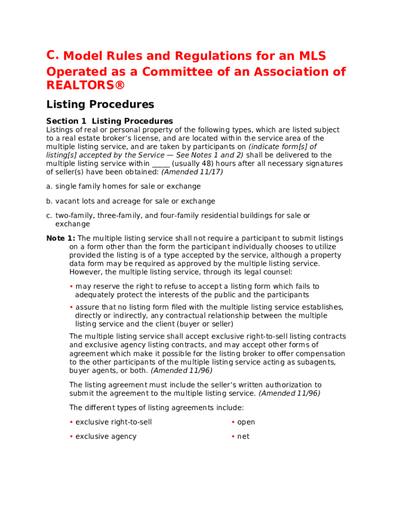 CAAR MLS Rules and Regulations - Charlottesville Doc Template | pdfFiller