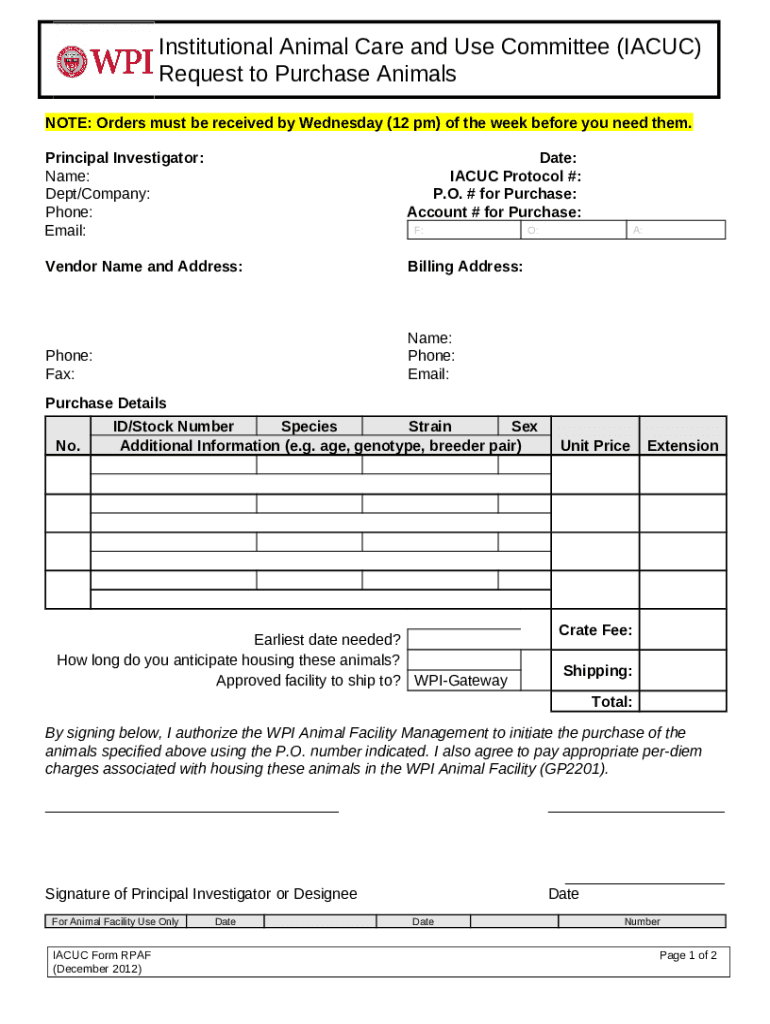 IACUC Protocol Application Doc Template | pdfFiller