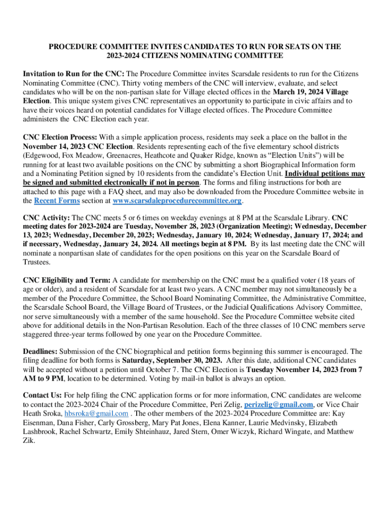 Fillable Online ACR College Nominating Committee Manual Fax Email Print - pdfFiller