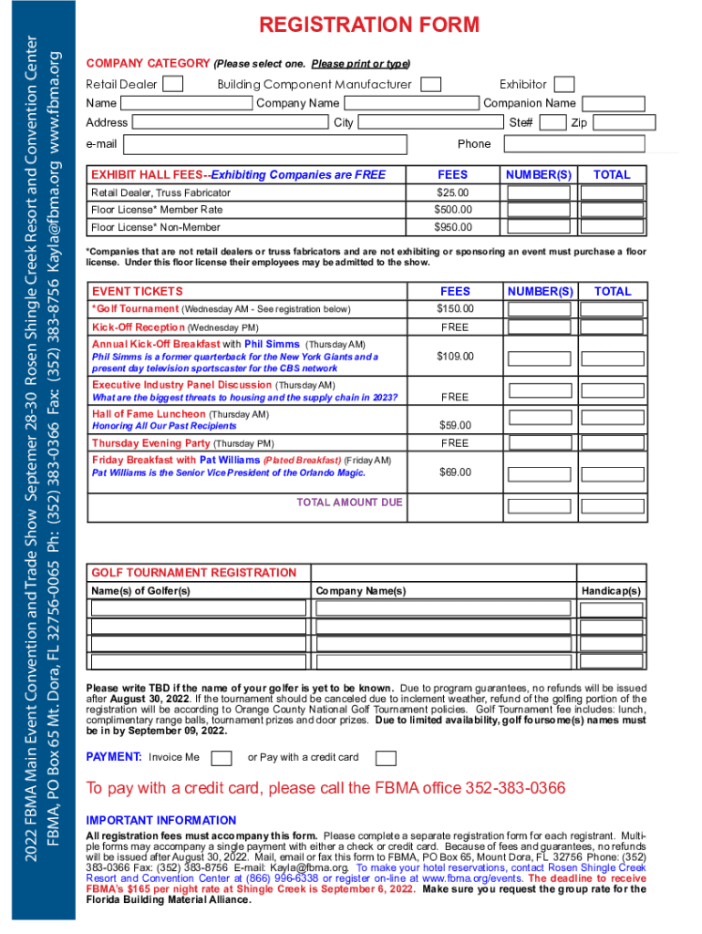 Fillable Online Florida Building Material AssociationMount Dora FL Fax ...