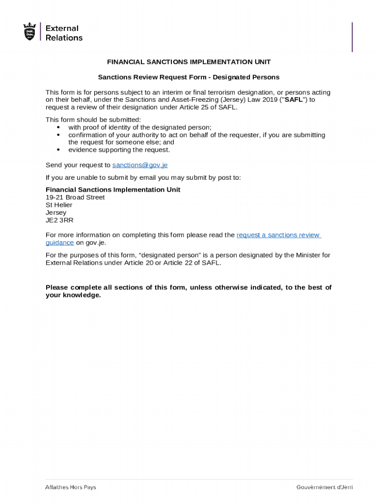 Sanctions Review Request : designated persons and ... Doc Template ...