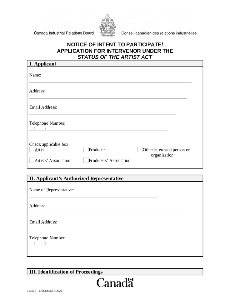 blank notice of intent to claim intervenor compensation Doc Template ...
