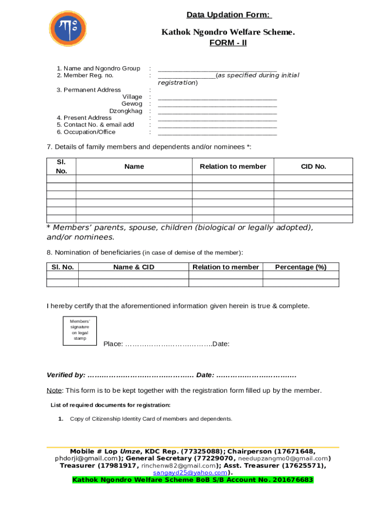 Royal Government of Bhutan Ministry of Agriculture and ... Doc Template | pdfFiller