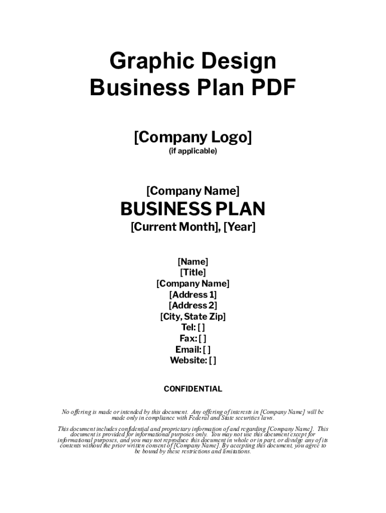 Fillable Online Graphic Design Business Plan PDF Fax Email Print ...