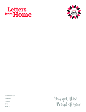 Fillable Online Family Network LettersfrHome-Fillable Form Fax Email ...