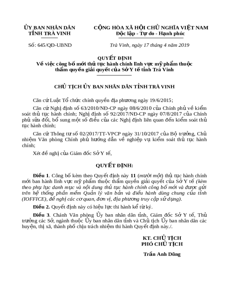 Danh mc vn bn ng cng bo Doc Template | pdfFiller