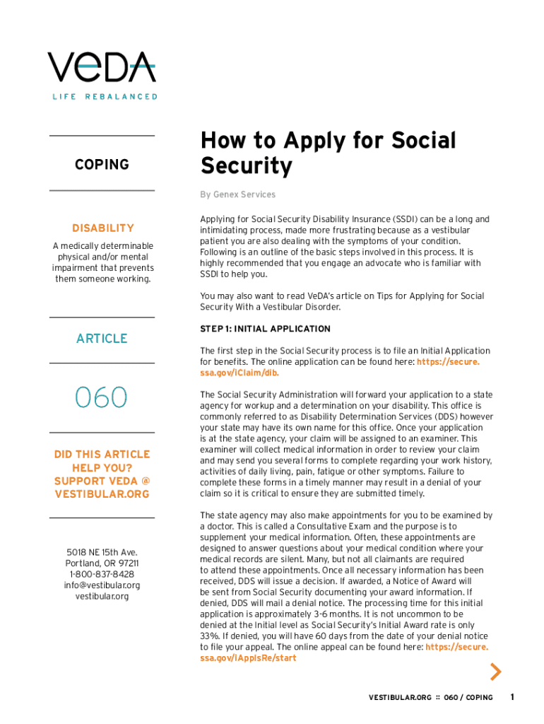 Fillable Online SSDI and SSI benefits for people with disabilities Fax ...