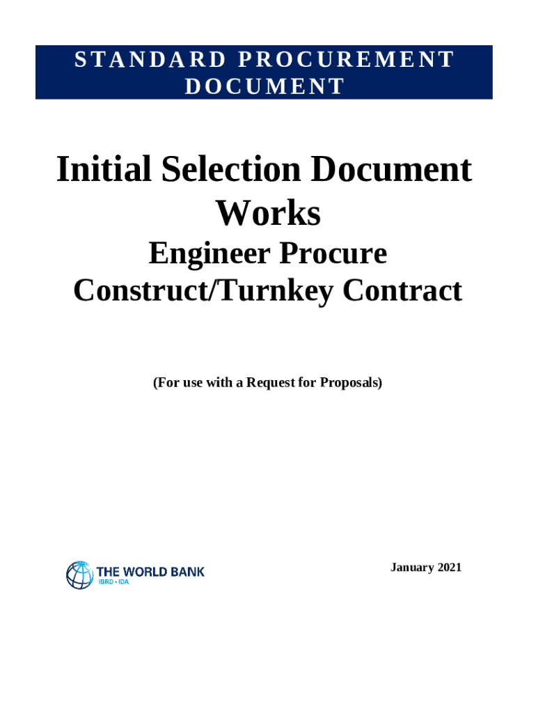 Standard Tender Document For Procurement of Works Plant Doc Template ...
