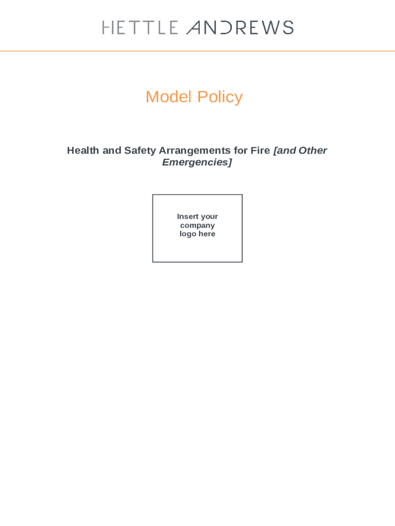 Model Policy: Health and Safety Arrangements For Fire ... Doc Template ...