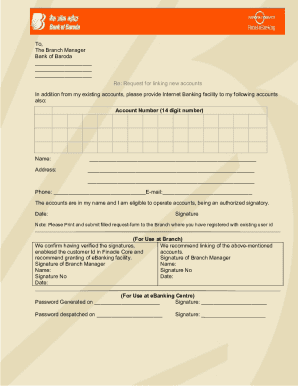 Fillable Online Request for linking new accounts Fax Email Print - pdfFiller