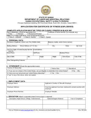 Fillable Online Instruction Sheet for Certificate of Competency ...
