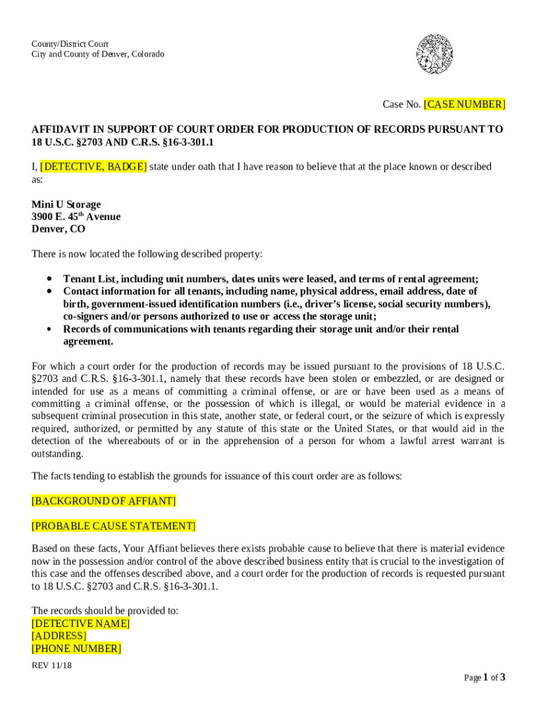I, DETECTIVE, BADGE state under oath that I have reason to believe that ...