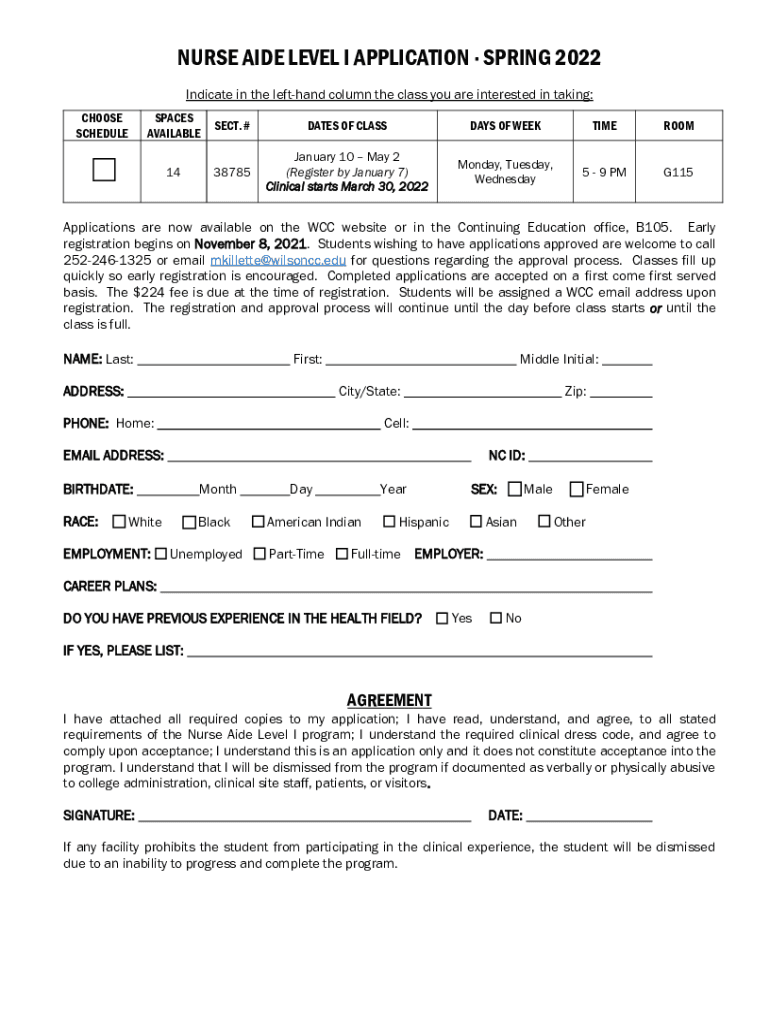 Fillable Online Nursing: Nursing Assistant Training Program Skills Certificate ... Fax Email ...