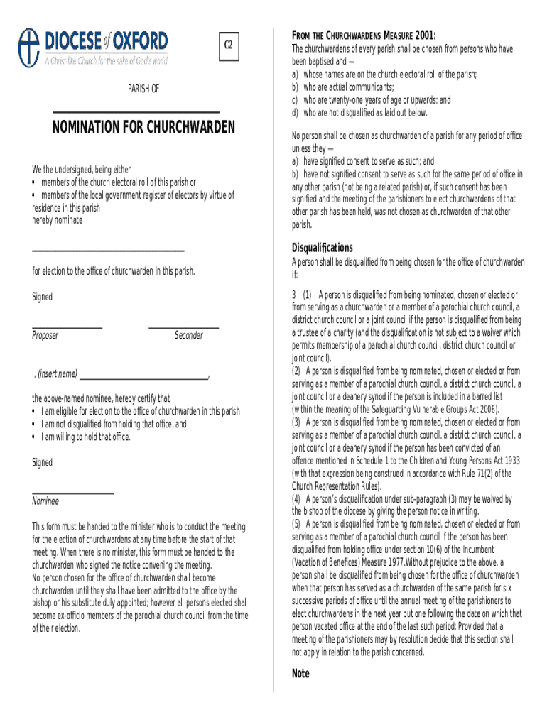 C2-Nomination-of-Churchwarden - cloudfront.net Doc Template | pdfFiller