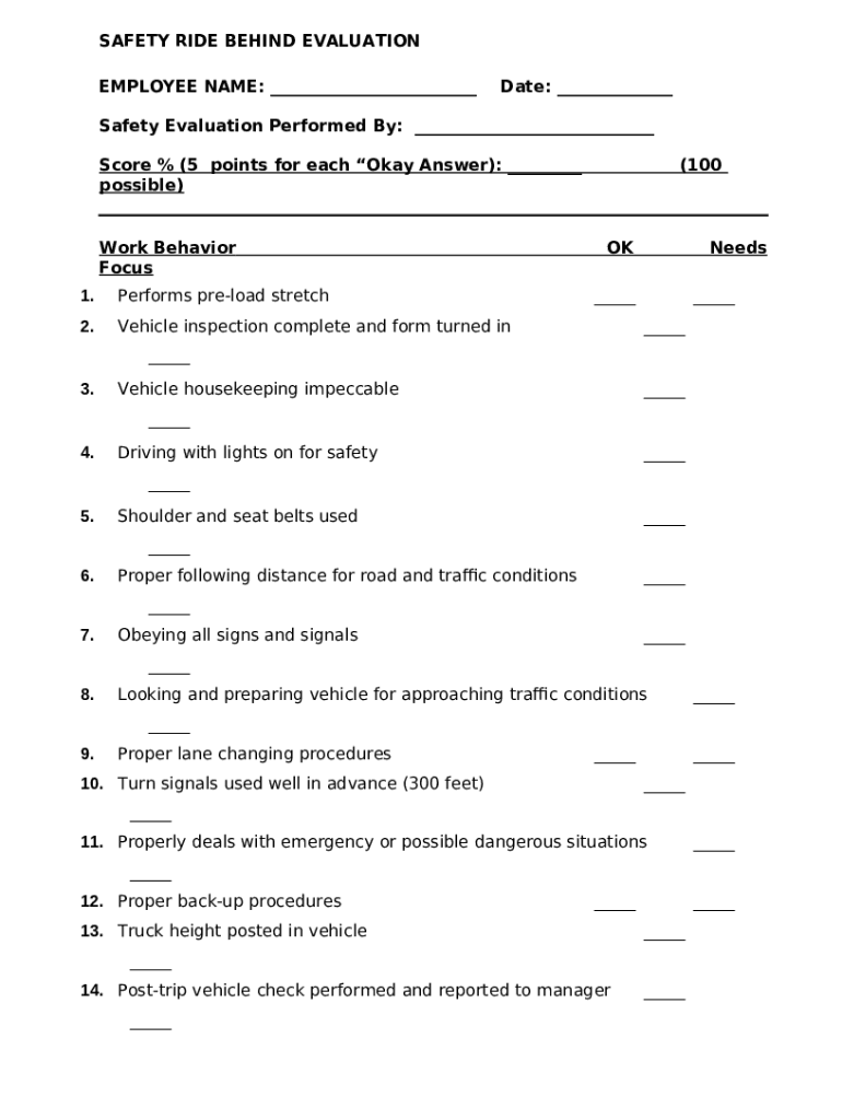 What Is Checked During a Vehicle Safety Inspection? Doc Template ...