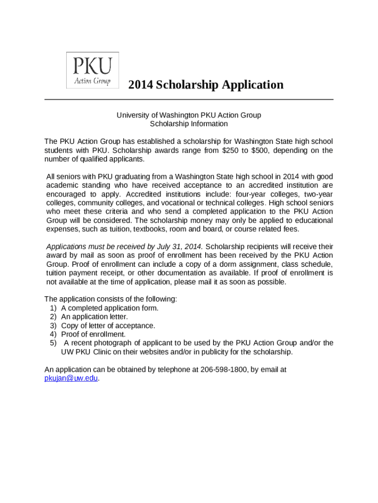 PKU Action Group - depts washington Doc Template | pdfFiller