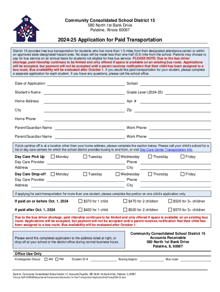 Fillable Online Transportation / Bus Route Information & MY STOP APP ...