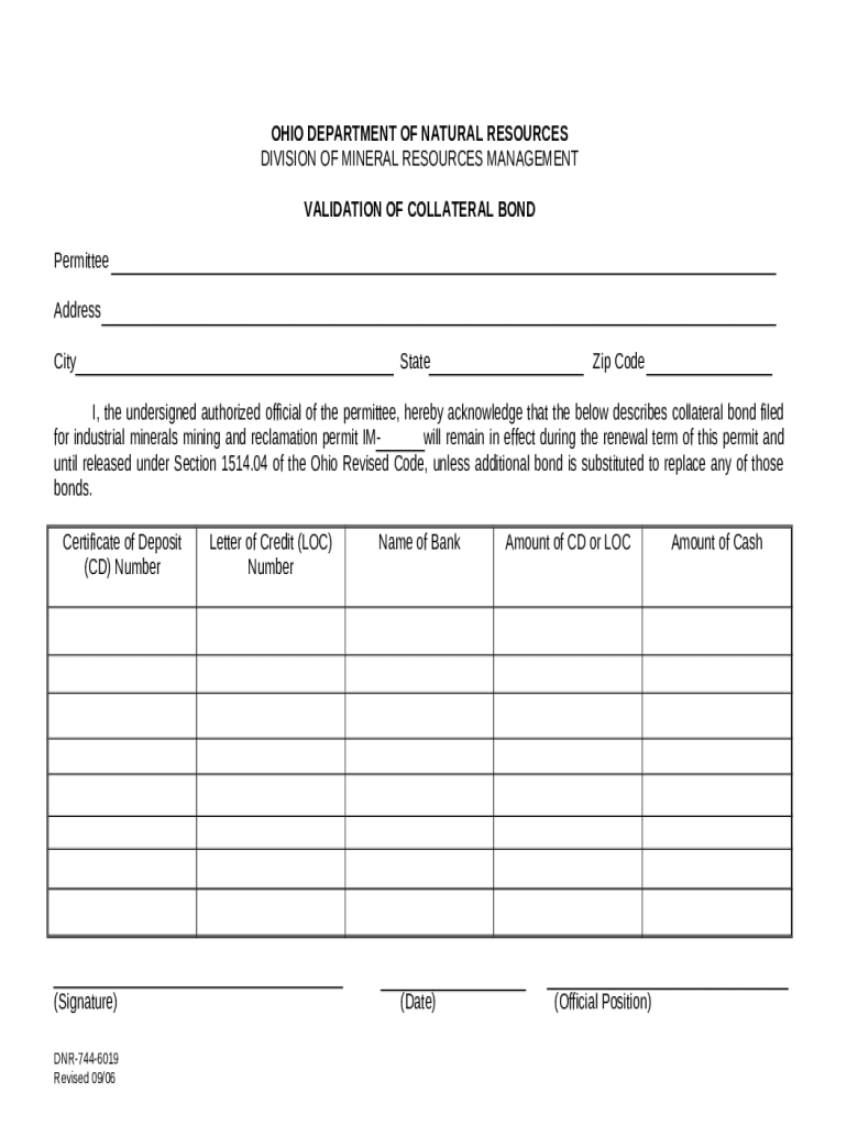 VALIDATION OF COLLATERAL BOND Doc Template | pdfFiller