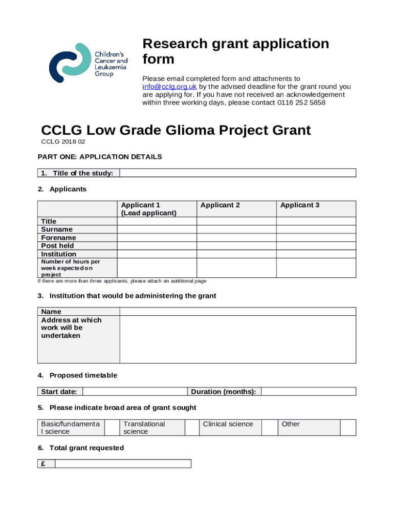 Research grant application - Studylib Doc Template | pdfFiller