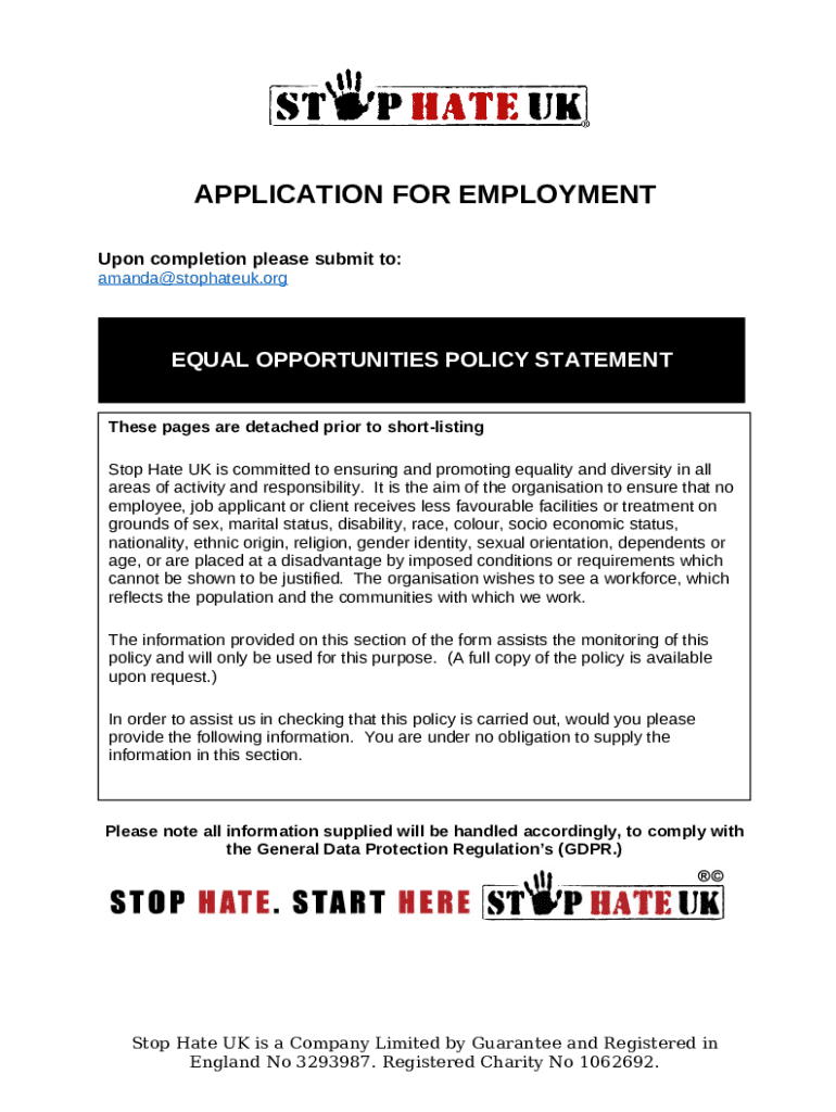 Helpline Operator Application Doc Template | pdfFiller