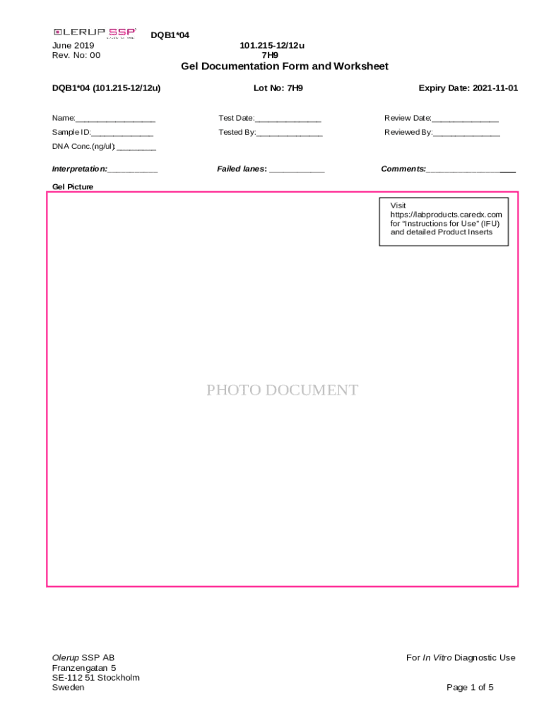 Gel Documentation SystemsThermo Fisher Scientific - CA Doc Template | pdfFiller
